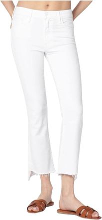Mother Femme, Jeans, Blanc, Taille: W31 Cropped Denim Jeans