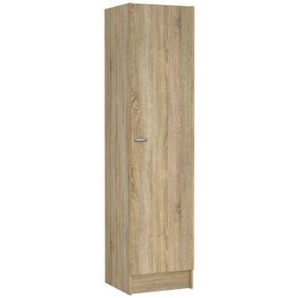Dmora Gro&szlig;er Airone Kleiderschrank, Schlafzimmer Schrank 4 Einlegeb&ouml;den, 47x200h cm Braun