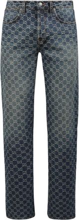 Gucci GG Baumwoll-Denim-Jacquard-Hose - - Jeans - Herren - Blau - W32