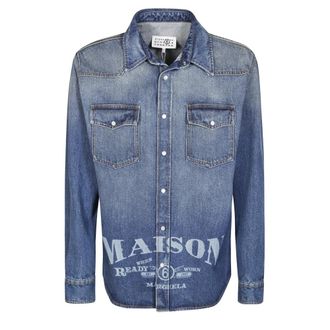 Maison Margiela Camicia Denim - - Shirts - Herren - Blau - S