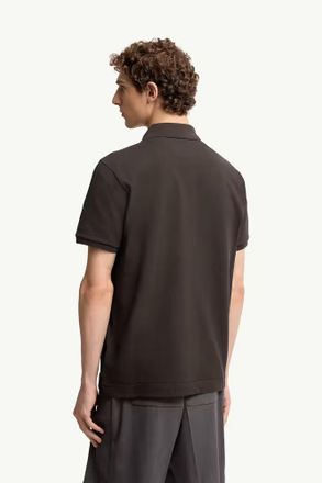 Moncler Logo-Embroidered Piqu&eacute; Polo Shirt - Black