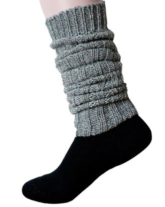 Hirsch Beinstulpen, 100% Wolle (kbT) (Hellgrau Norweger meliert)