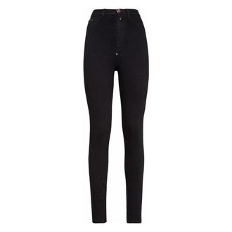 Philipp Plein Super High Waist Jegging Statement - - Jeans - Damen - Schwarzk - W27