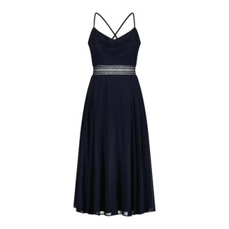 Vera Mont Spitzen Cocktailkleid A-Linie Stil - - Dresses - Damen - Blau - XL