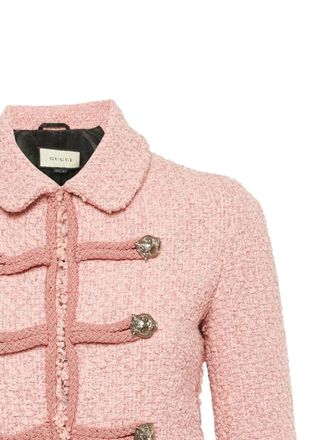 Gucci veste en tweed &agrave; boutonni&egrave;re - Rose