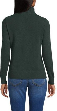 Lands End Rollkragen-Pullover aus Kaschmir, Damen, Größe:36-38 regular, Grün, Kaschmir, by Lands End