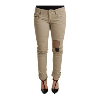 Acht Acht, Femme, Pantalons, Beige, Taille: W26 Slim-fit Pantalons