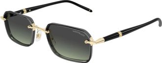Montblanc Montblanc, unisex, Accessoires, Noir, Taille: 54 MM Meisterst&uuml;ck Rectangular Lunettes de soleil