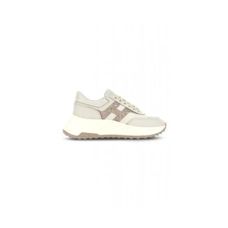 Hogan Femme, Chaussures, Beige, Taille: 39 1/2 EU Hi-Fi Leather Baskets