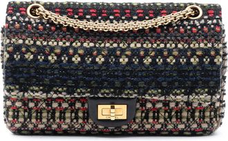 Chanel Hobo Bags - Reissue 2.55 Quilted Tweed Double Flap 225 - Gr. unisize - in Blau - f&uuml;r Damen