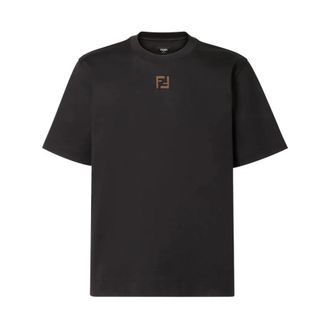 Fendi FF Motif T-Shirt - - Tops - Herren - Schwarzk - S