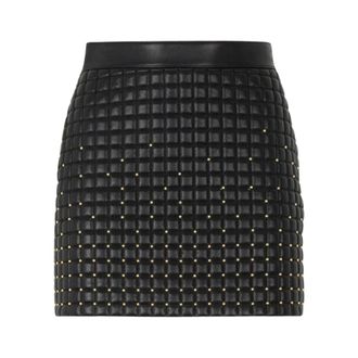 Roberto Cavalli Studded Leather Miniskirt - - Skirts - Damen - Schwarzk - XS