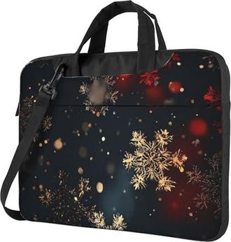 Generic Sacoche pour ordinateur portable de 15,6, motif n&eacute;buleuse de No&euml;l et flocons de neige, housse de protection antichoc pour ordinateur portable de 15,6,