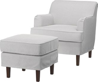 IKEA ROCKSJ&Ouml;N Sessel mit Hocker