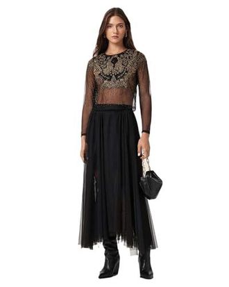 AllSaints Allsaints Jupe Ally en Tulle pour Femme, Noir, 38