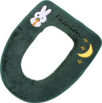 BESPORTBLE Pl&uuml;sch Toilettensitzbezug mit Rei&szlig;verschluss Toilettensitzauflage mit Zugring Winter Wc Sitzpolster f&uuml;r Haushalt Hygienisch und Wiederverwendbar