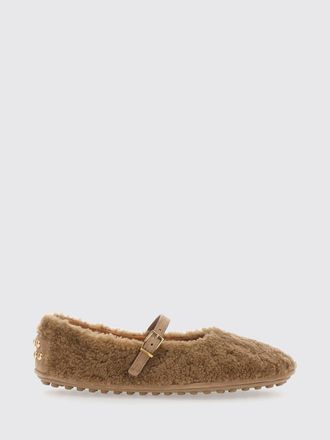 Tod's Ballerines Mary Jane en cuir et shearling avec semelle &agrave; picots