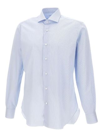 Barba Fein gestreiftes Hemd - Blau