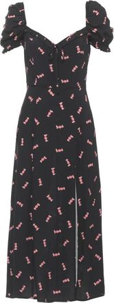 Mar De Margaritas Femme, Robes, Multicolore, Taille: 38 FR Robe Midi Volant &agrave; Col V