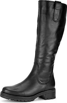 Gabor Bottes classiques pour femme, largeur supplémentaire légère (G), peau dagneau, Noir 90, 42 EU