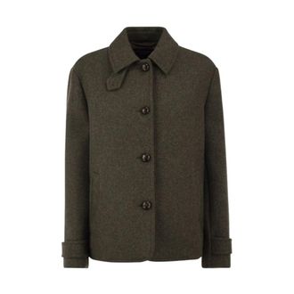 Max Mara Einreiher-M&auml;ntel - - Coats - Damen - Gr&uuml;n - S