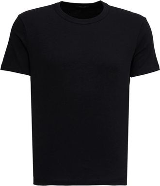 Tom Ford Homme, Tops, Noir, Taille: XL T-shirt ras du cou en coton