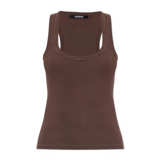 Jacquemus D&eacute;bardeur Gros Grain - Femme - Tops - Brun - Taille: 40 FR