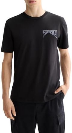 Scotch & Soda T-Shirt pour Homme avec Logo sur la Poitrine à Gauche, Météorite 021, XL