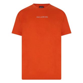 Paul & Shark Homme, Tops, Rouge, Taille: S T-shirt avec logo