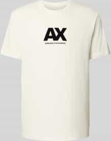 A|X Armani Exchange Regular Fit T-Shirt aus reiner Baumwolle mit Logo-Print