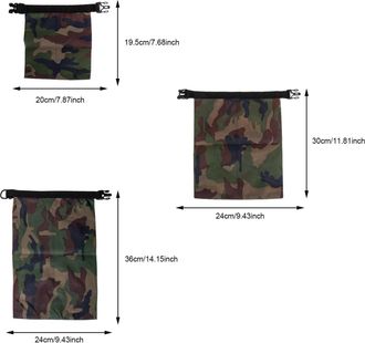 Yarnow 3 St&uuml;ck Trockentaschen Robuste Outdoor Beutel aus Rei&szlig;festem Material Praktische Kajak und Bootstaschen f&uuml;r Camping Angeln und Rafting