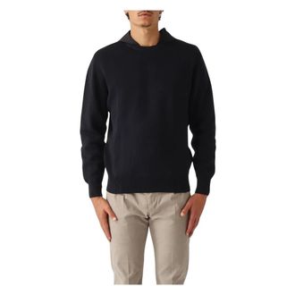 Herno Homme, Pulls, Bleu, Taille: 2XL Pull Resort en Maille Double Coton et Nylon Voyage Ponente