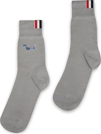 Thom Browne chaussettes à motif Hector en jacquard - Gris