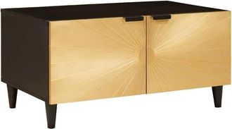 vidaXL Table basse Noir et or 80 x 50 x 40 cm vidaXL