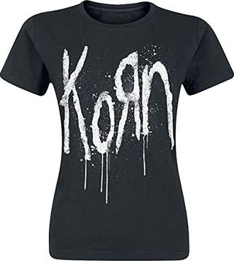 Korn Still A Freak Femme T-Shirt Manches Courtes Noir S 100% Coton Regular/Coupe Standard