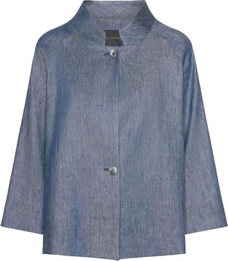 Elena Miro Femme, Vestes, Bleu, Taille: 38 FR Giaccia