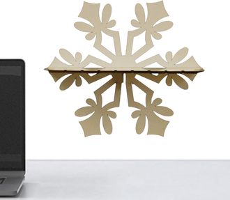 Generic Schwebende Wandregale | Holz Schneeflocke F&uuml;r Wand - Ausgeh&ouml;hlte B&ouml;hmische Dekoration | F&uuml;r Wohnzimmer K&uuml;che B&uuml;ro Badezimmer Studentenzimmer Pflanze G