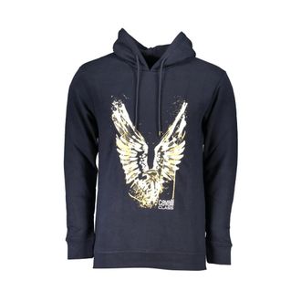 Cavalli Blauer Baumwoll-Hoodie fr Mnner - - Sweatshirts & Hoodies - Herren - Blau - S