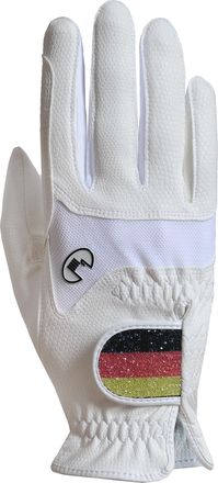 Roeckl Sports Reithandschuh Maryland, Turnier Sommer Handschuh, Wei&szlig;/Deutschland 6.5