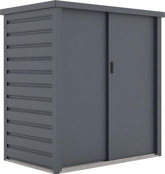 Vente-Unique Garten-Aufbewahrungsschrank - 125 x 80 x 131 cm - Stahl - Grau - REIVAX