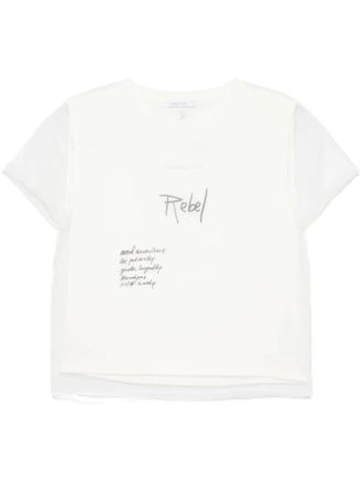 Patrizia Pepe t-shirt à design superposé - Blanc