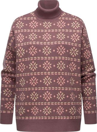 Ragwear Stehkragenpullover Danika Organic Damen Pullover mit winterlichem Muster-Print