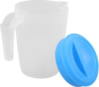 Cabilock Wasserkrug aus Pp-material mit Deckel für Kalte Getränke Tee Saft für Zuhause Büro und Restaurant Rutschfester Griff