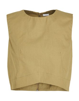 8 by YOOX ORGANIC COTTON SLEEVELESS CROP TOP
