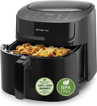Emerio Emerio Grande friteuse num&eacute;rique &agrave; air chaud, TOP AirFryer, friteuse sans huile suppl&eacute;mentaire, volume 7,2 l, 8 programmes automatiques, Cool Touch, s