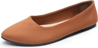 Dream Pairs Damen Ballerinas Schuhe aus weichem Kunstleder mit butterweichem Innenraum und eleganter Spitzenzehe f&uuml;r vielseitige Anl&auml;sse,Size 38,Braun,DWUMFA2506