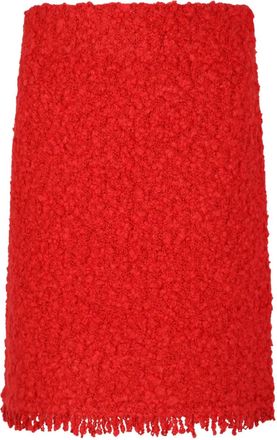 Fabiana Filippi minijupe à franges - Rouge