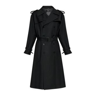 Dolce & Gabbana Doppelreihiger Trenchcoat - - Coats - Herren - Schwarzk - XL