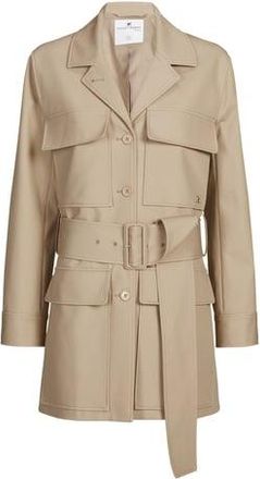 Courr&egrave;ges Veste droite multi-poches en coton