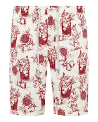 MC2 Saint Barth Badeshorts mit Longdrink-Motiven in